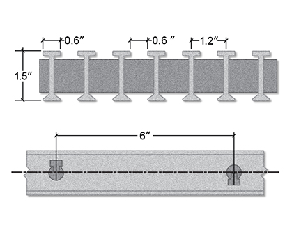 1 1/2" Deep / 50% Open FRP Grating | I-Bar Specifications